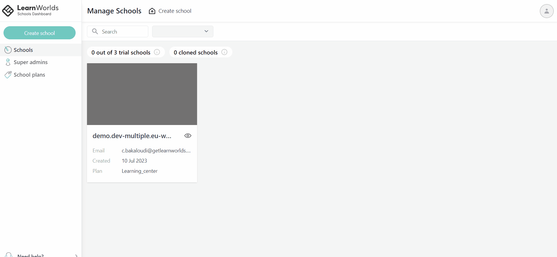 Multiple LearnWorlds Schools Dashboard Overview : LearnWorlds Help Center