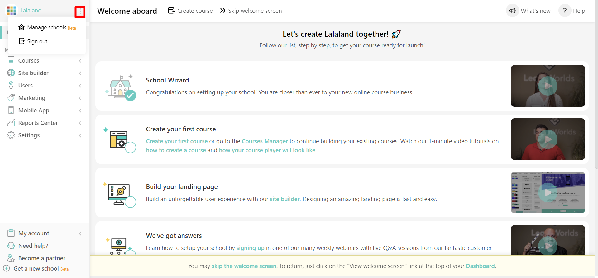 How to Manage your LearnWorlds Schools : LearnWorlds Help Center