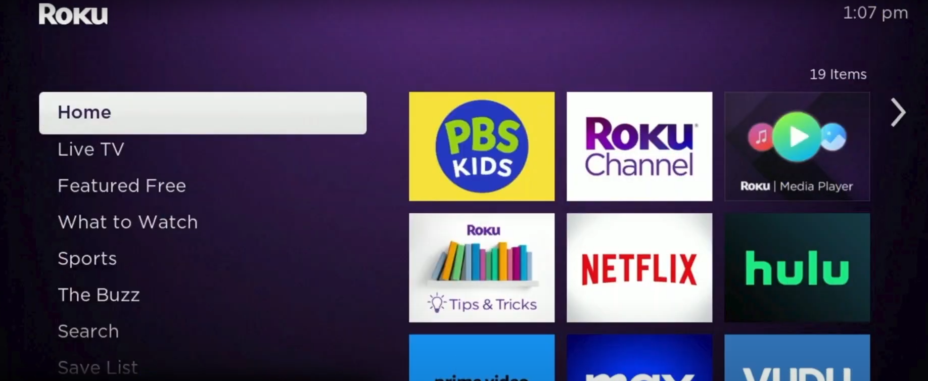 Roku What Channels Come With