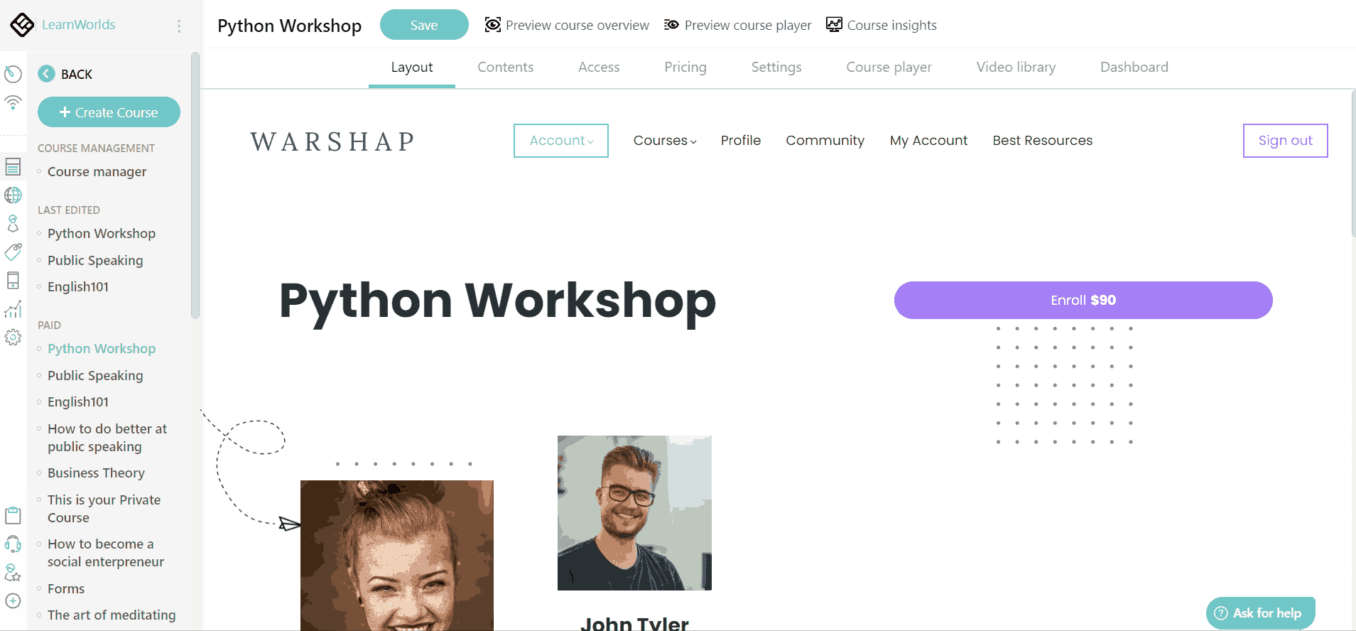 General Overview: Creating Courses : LearnWorlds Help Center