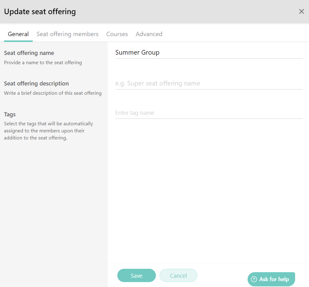 Multiple Seats Offering : LearnWorlds Help Center