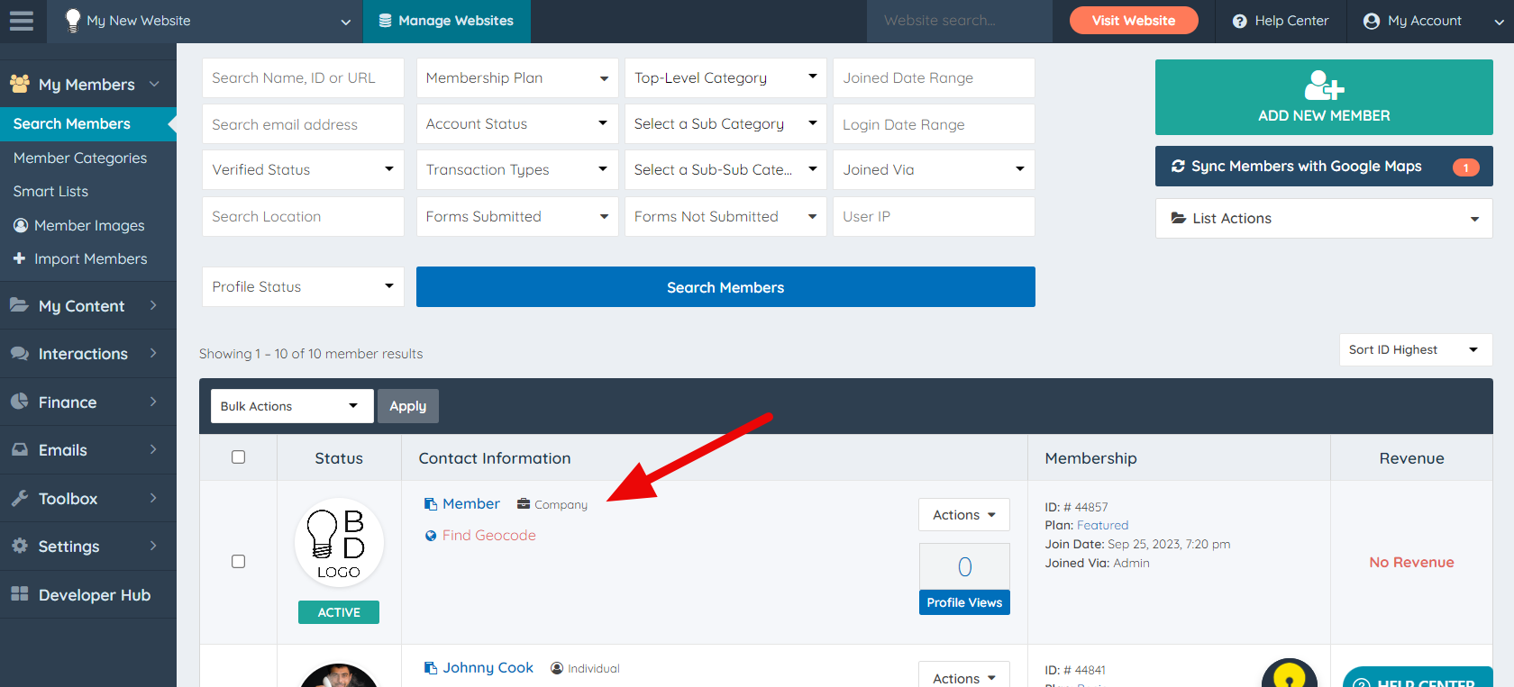 How To Add Members Manually Via The Admin | Brilliant Directories Documentation | BD Support