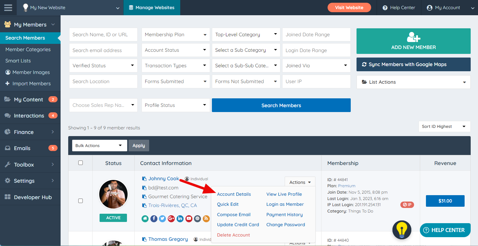 How to Login As Member | Brilliant Directories Documentation | BD Support