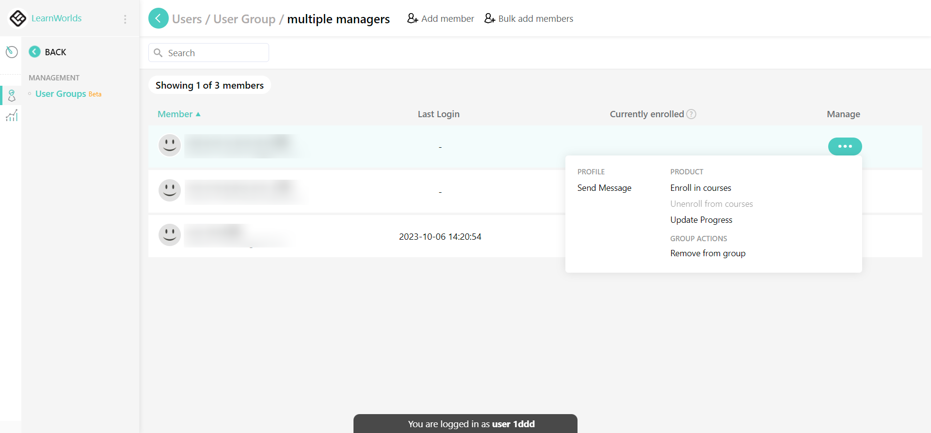 User Group Manager Support Guide : LearnWorlds Help Center