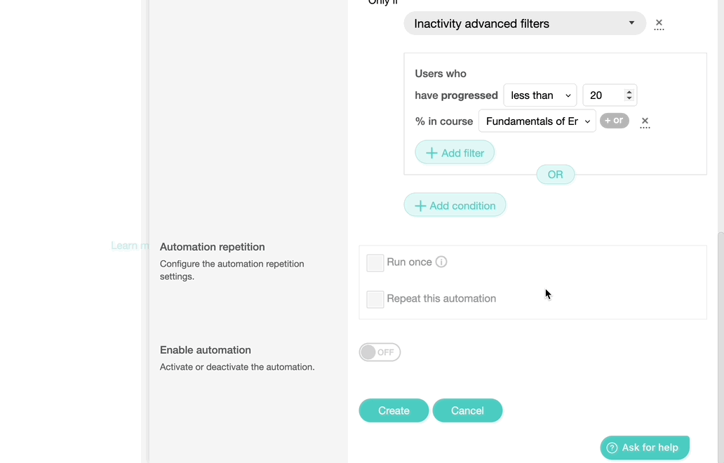 Enhance Learning Engagement with User Automations : LearnWorlds Help Center