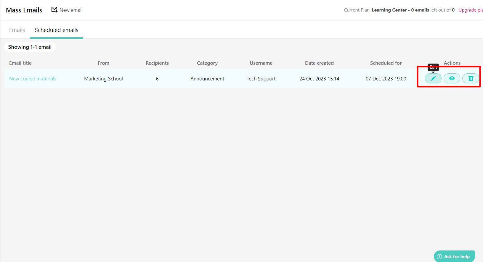 How to Mass Email your Users via LearnWorlds : LearnWorlds Help Center