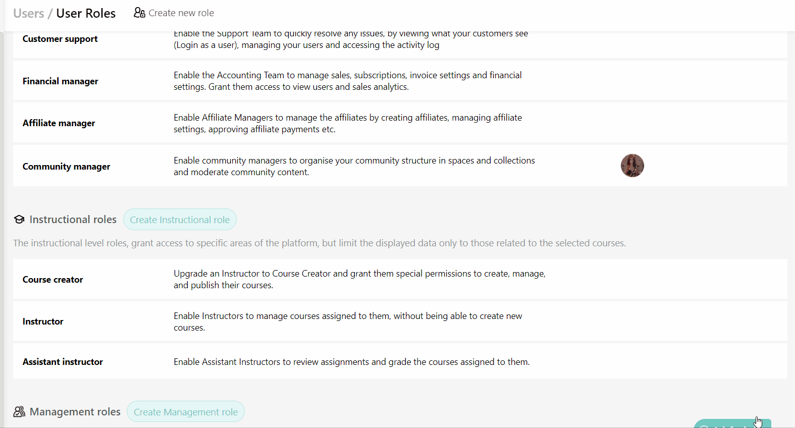General Overview: User Roles : LearnWorlds Help Center