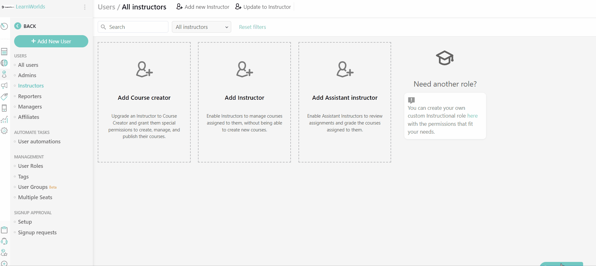 How to Create an Instructor Account : LearnWorlds Help Center
