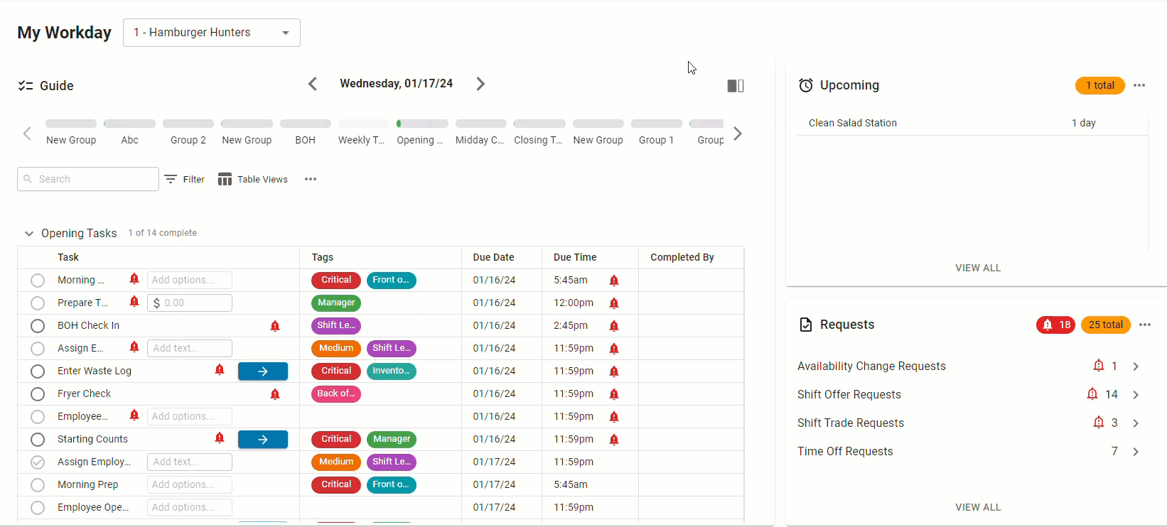 My Workday : Support Center