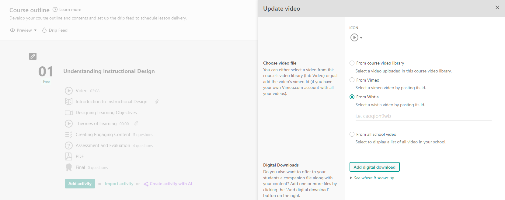 How to Create a Video Learning Activity : LearnWorlds Help Center