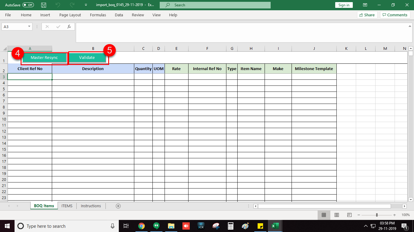 Excel Import for BOQ and Estimation - Dec 2019 : GrowSmart Support