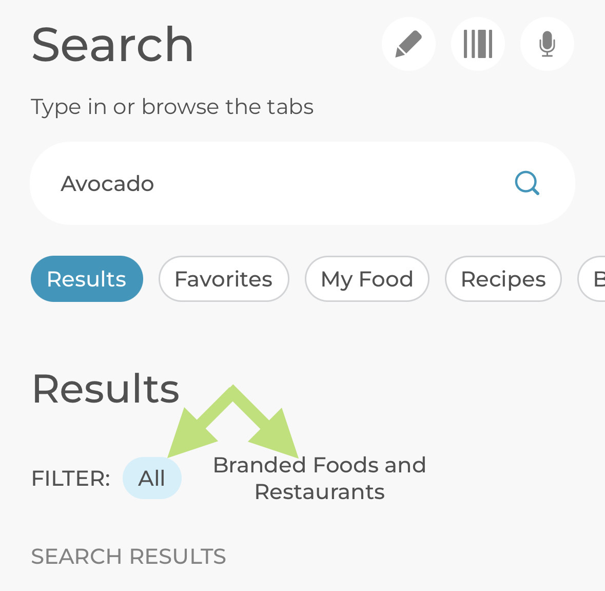 3.8/ Adding Foods: Search & Food Database : Healthi