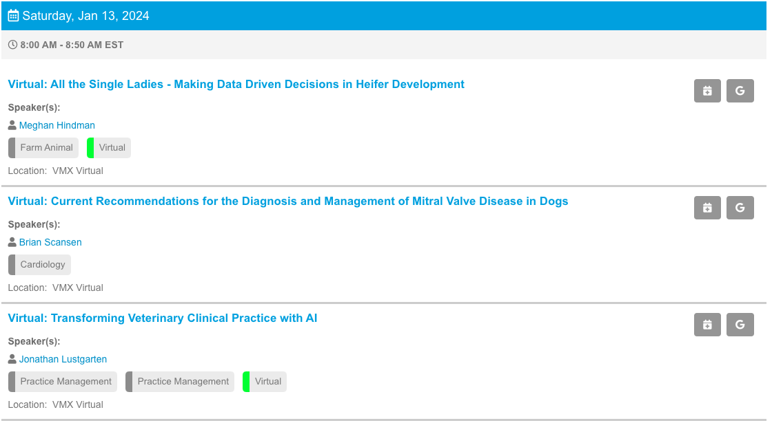 Where can I find the program for Virtual VMX?