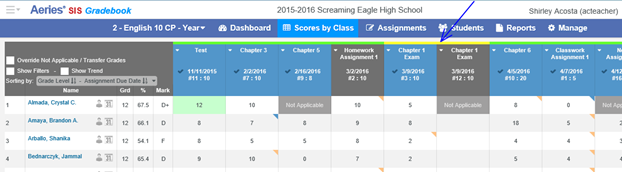 Gradebook - Add Categories : Aeries Software