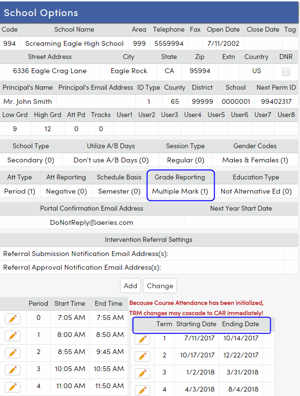 Grade Reporting Overview and Setup : Aeries Software