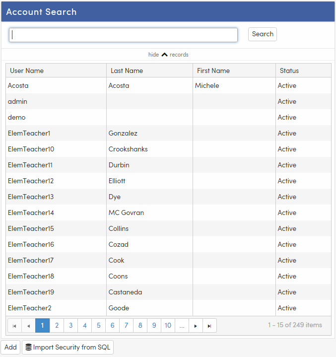 Aeries Security - Users : Aeries Software