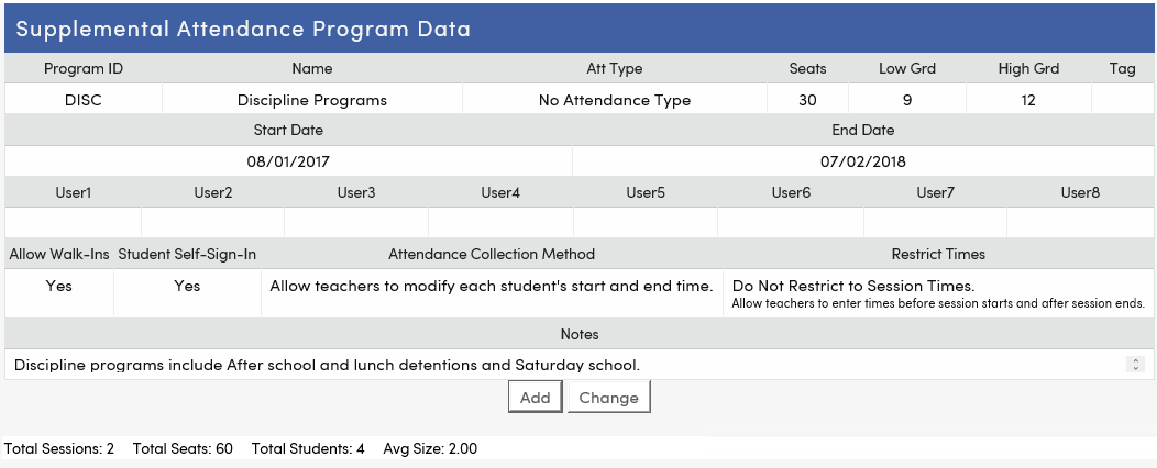 Supplemental Attendance Programs (ATP) : Aeries Software