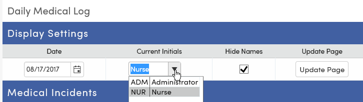Daily Medical Log : Aeries Software