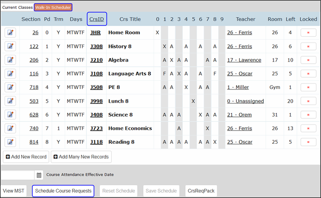 Elementary with Master Schedule Scheduling : Aeries Software