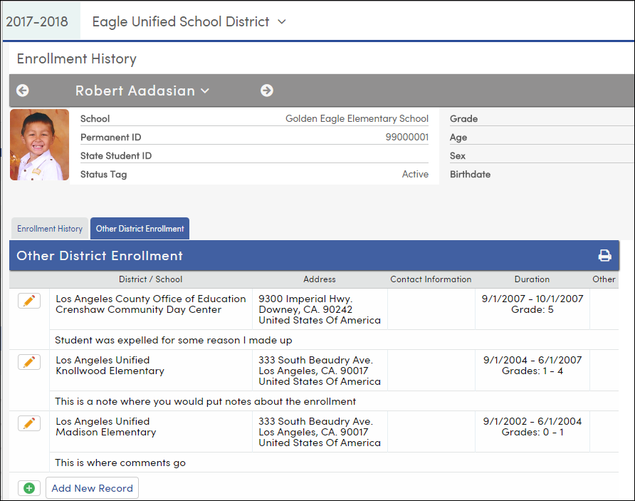 Enrollment Process : Aeries Software