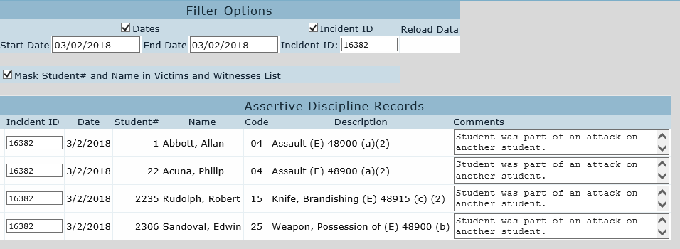 Student Discipline : Aeries Software