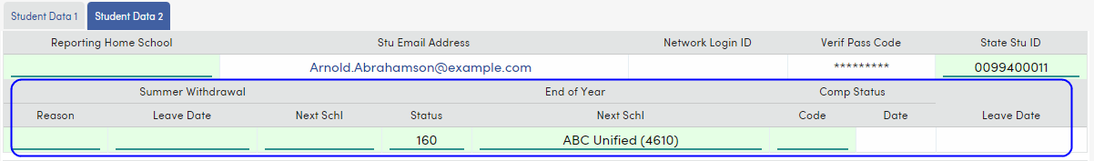 CALPADS in Aeries Basics - Student Data Fields : Aeries Software