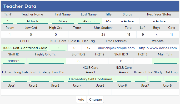 CALPADS in Aeries Basics - Teacher Data/Elementary Schools : Aeries Software