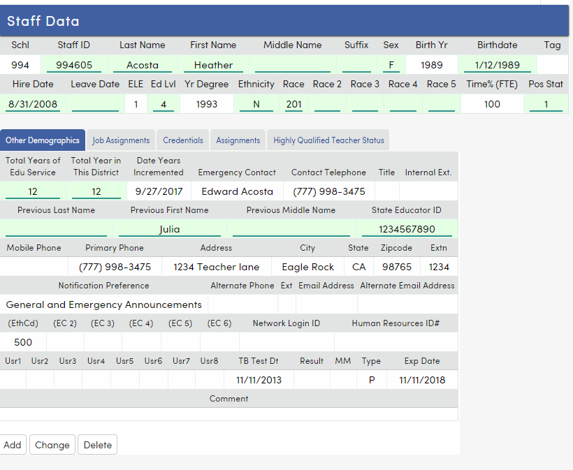CALPADS in Aeries Basics - Staff Data : Aeries Software
