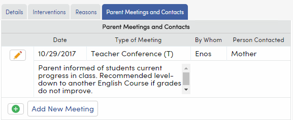 Pre-Referral Intervention : Aeries Software