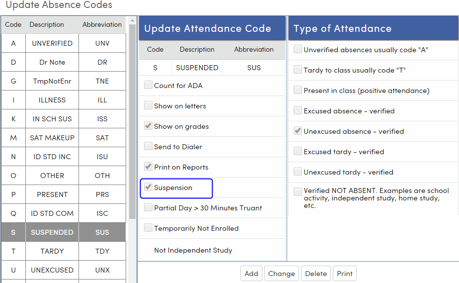 Alternative School Configuration : Aeries Software