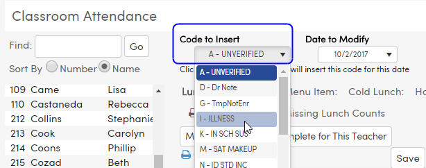 Classroom Attendance for Daily Attendance Schools : Aeries Software