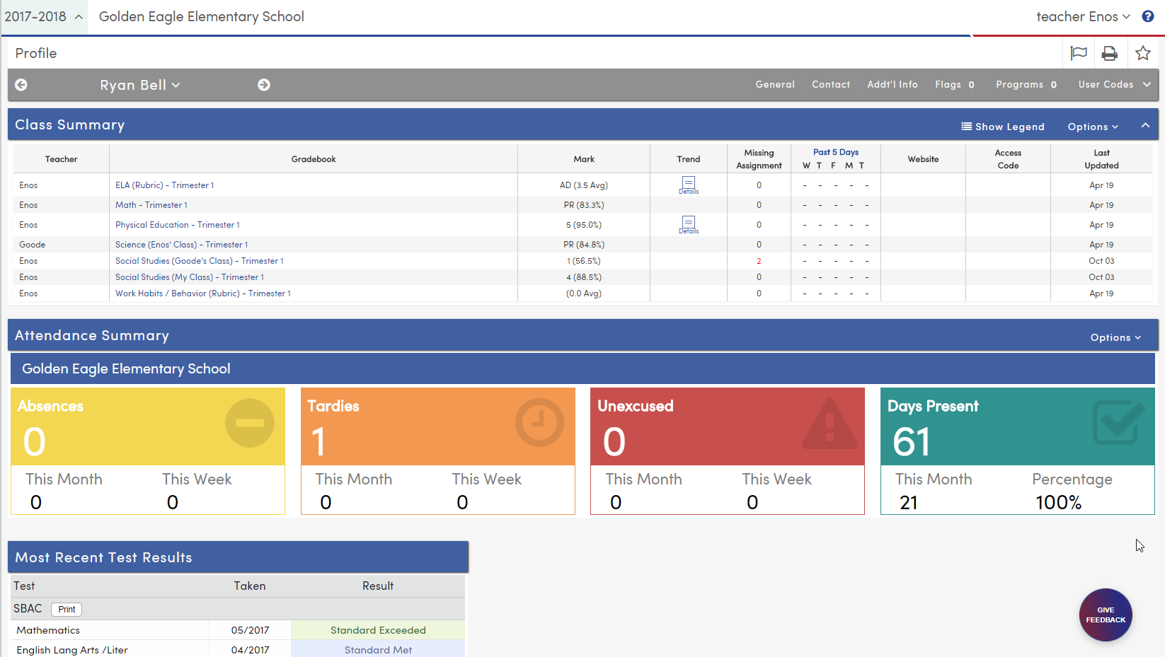 Attendance Form Icons : Aeries Software