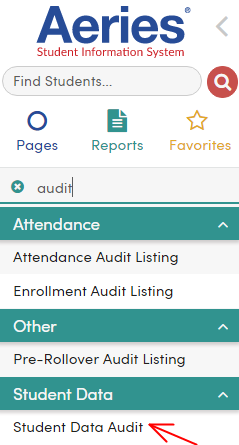 CALPADS in Aeries Basics - Student Data Audit Report : Aeries Software