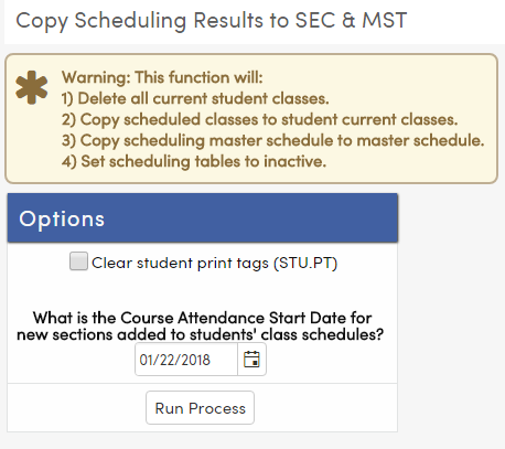 Mid Year Scheduling Setup and Finalization : Aeries Software