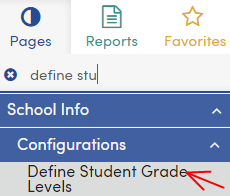 Define Student Grade Levels : Aeries Software