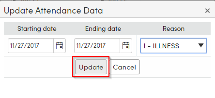 Update Student Attendance : Aeries Software