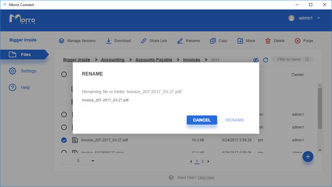Morro Connect User's Guide : Morro Data - Support Center