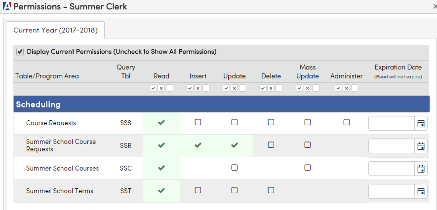 Summer School Security and Codes : Aeries Software
