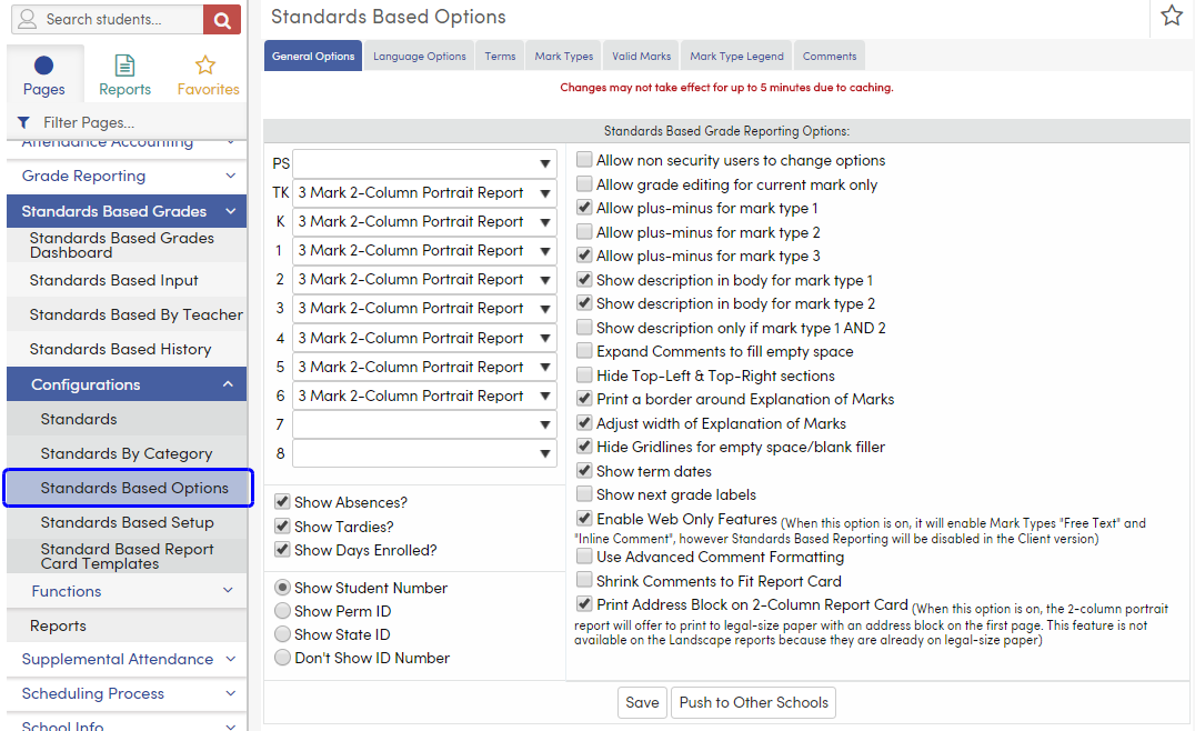 Standards Based Grade Reporting Overview : Aeries Software
