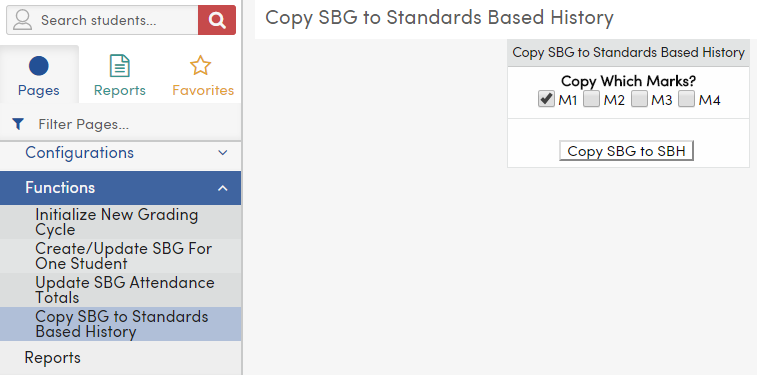 Standards Based Grade History : Aeries Software
