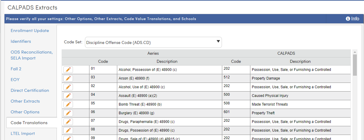 EOY 3 Discipline Files - SINC, SIRS, SOFF : Aeries Software