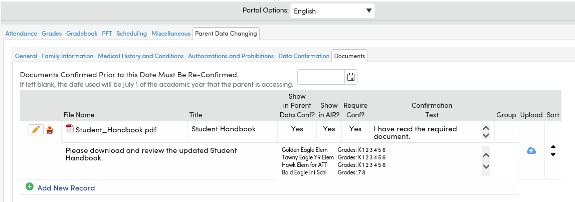 Aeries Online Enrollment Admin Settings : Aeries Software