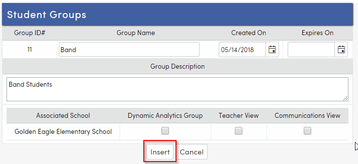 Creating a Student Group : Aeries Software