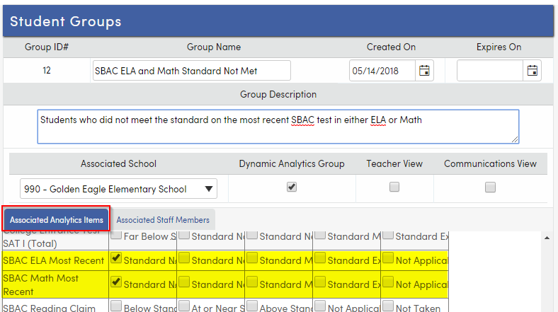 Creating a Student Group : Aeries Software