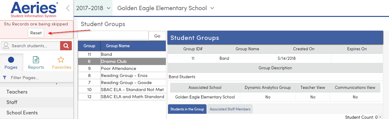 Using a Student Group : Aeries Software