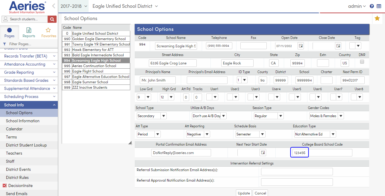 Cal Grant GPA Export : Aeries Software