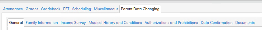 Parent Data Confirmation Setup : Aeries Software