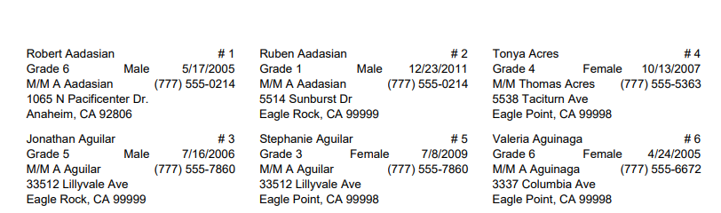 Avery 5160 Labels : Aeries Software