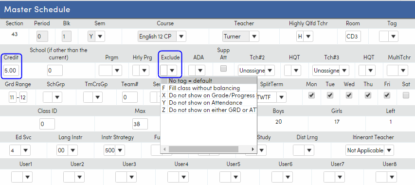 Grade Reporting - Supporting Tables : Aeries Software