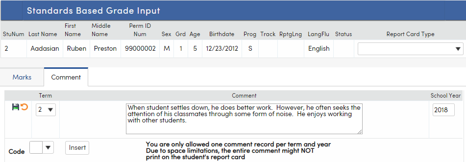 Standards Based Grade Reporting - Creating and Updating Grades : Aeries Software